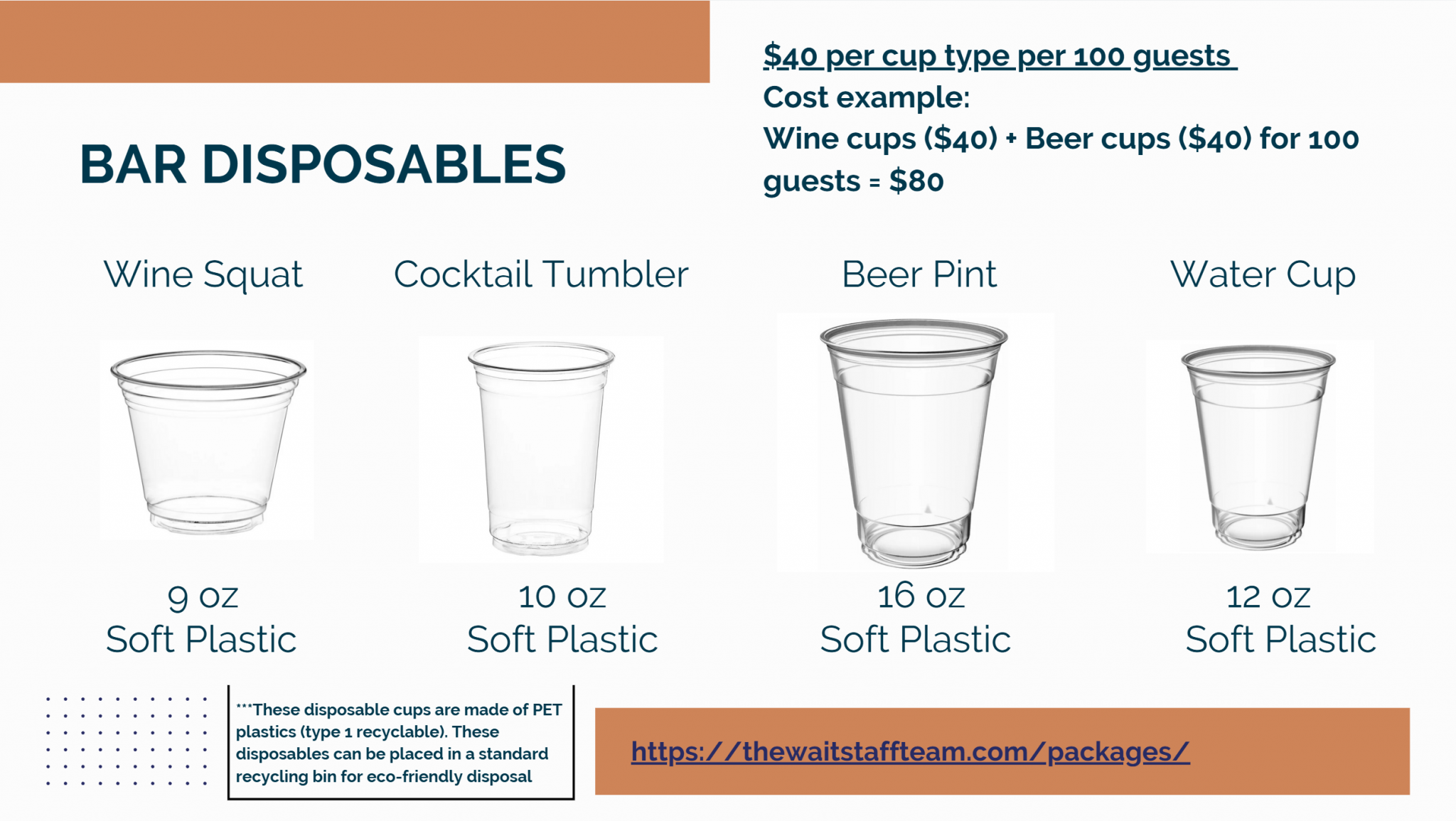 Packages | The WaitStaff Team, Inc