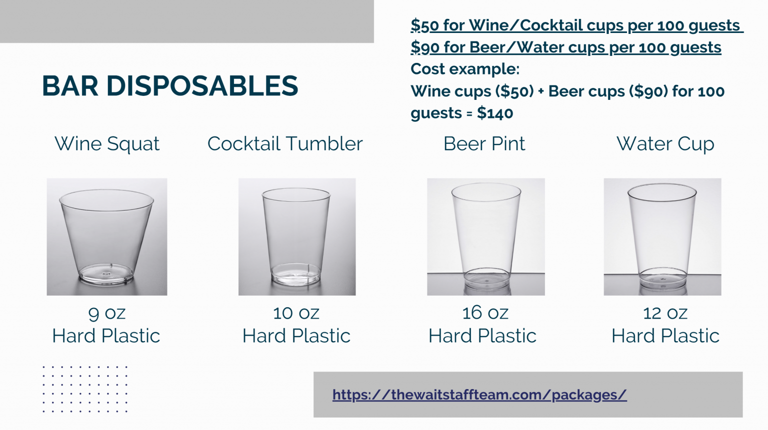 Packages | The WaitStaff Team, Inc